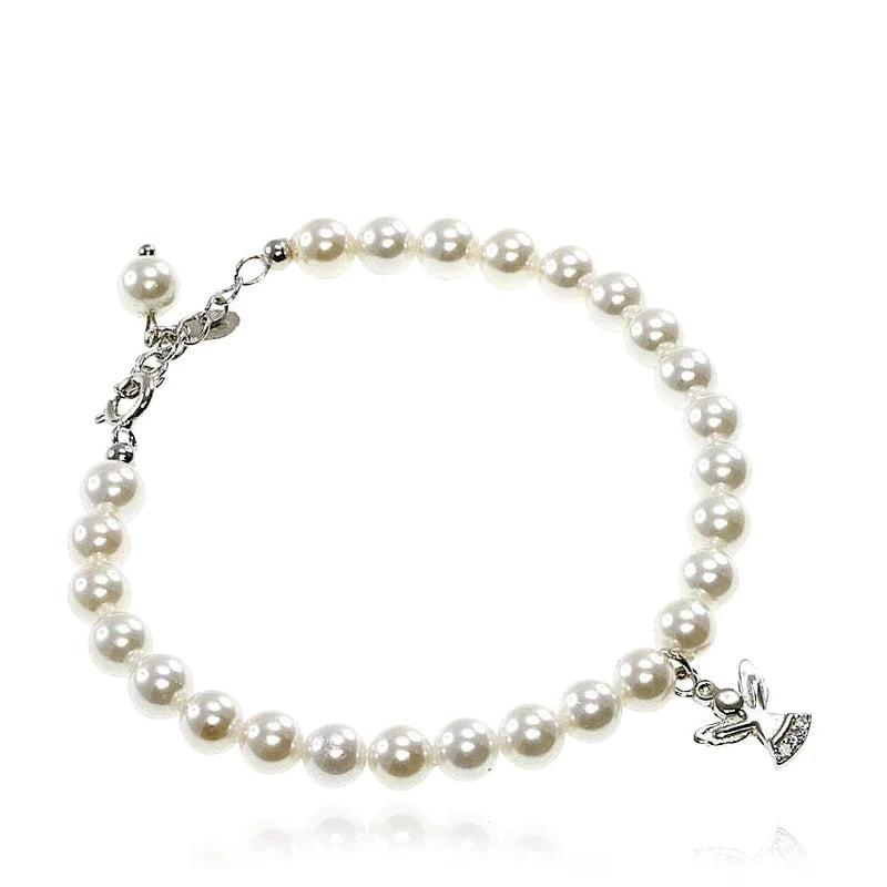 First Holy Communion Pearl and Angel Charm Bracelet – Callaghan Jewellers