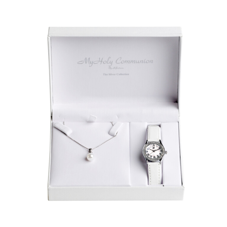 First Holy Communion Watch and Pearl Chain Set – Callaghan Jewellers