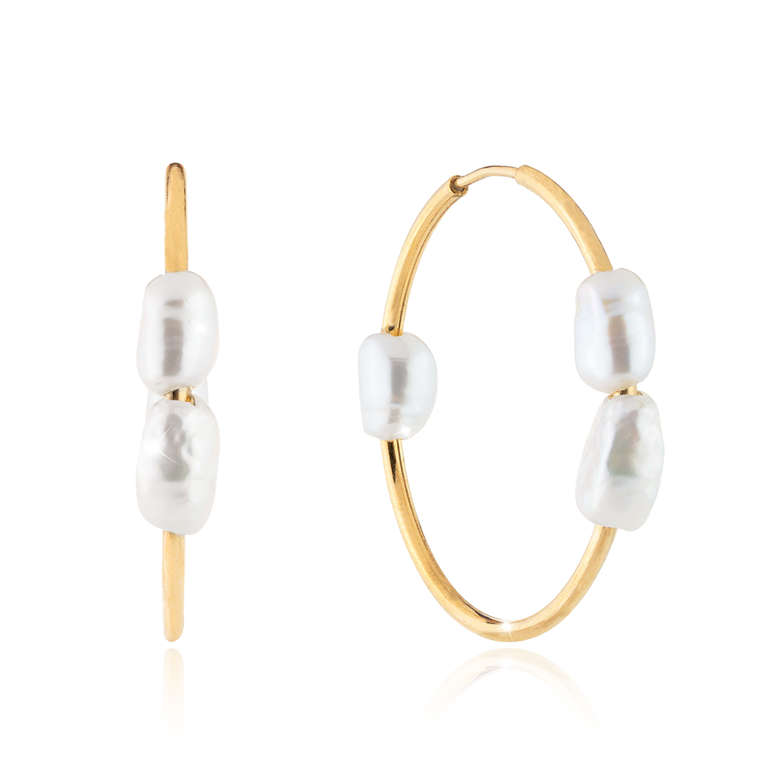 Rebecca Pearl Hoops Earrings – Callaghan Jewellers