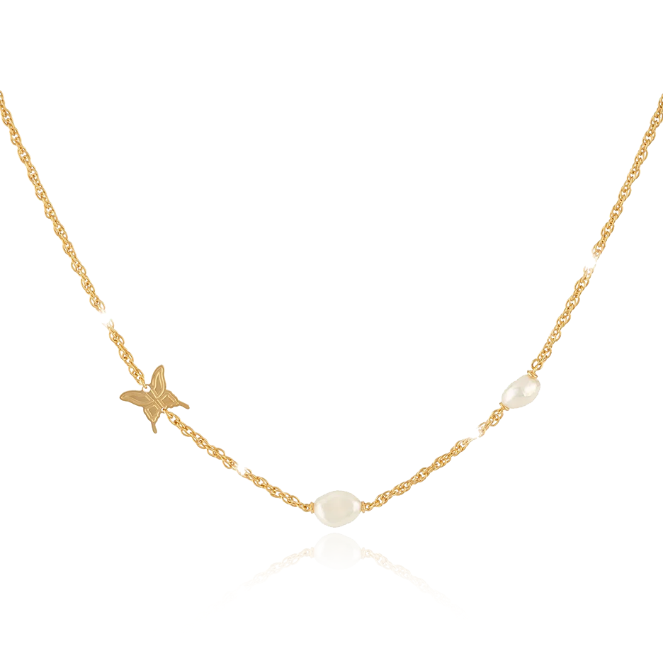 Rebecca Butterfly Pearl Necklace – Callaghan Jewellers
